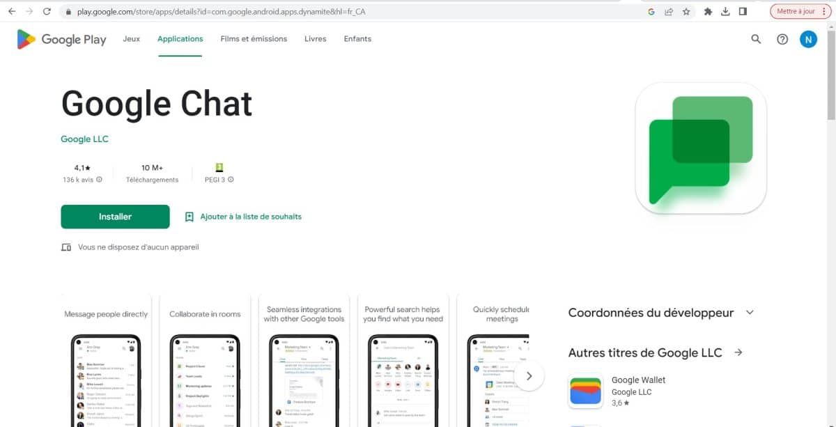 Comment installer Google chat ? Journal du Freenaute