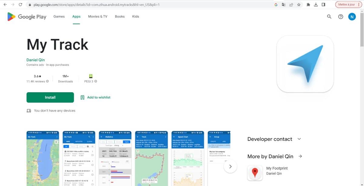 Comment utiliser My Tracks ? Journal du Freenaute